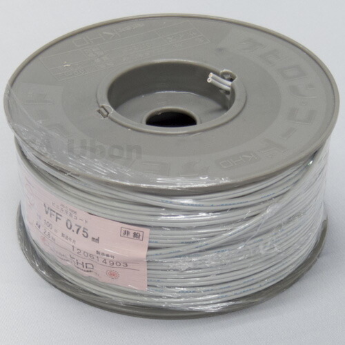 【楽天市場】KHD VFF0.75SQ （灰） 100m 1巻（ﾎﾞﾋﾞﾝ巻） 300V ﾋﾞﾆﾙ平形ｺｰﾄﾞ (RoHS対応)：FAUbon 楽天市場店