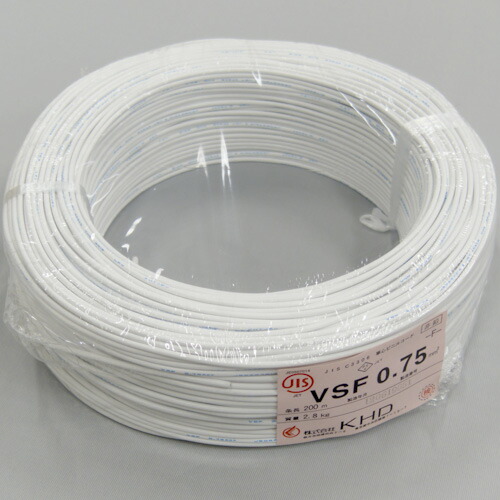 【楽天市場】KHD VSF0.75SQ （白） 200m 1巻 300V 単心ｺｰﾄﾞ (RoHS対応)：FAUbon 楽天市場店