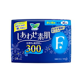 【楽天市場】【まとめ買いがお得！】ロリエ エフ しあわせ素肌 ふんわりタイプ 多い夜用 羽つき 300 10個入り×18セット Kao ...