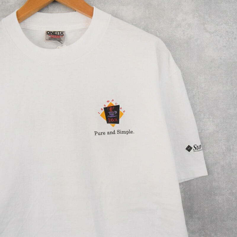 【楽天市場】90's Sun microsystems JAVA "Pure and Simple" コンピューター企業Tシャツ XL 90s 90年代 ジャバ サン テクノロジー ...