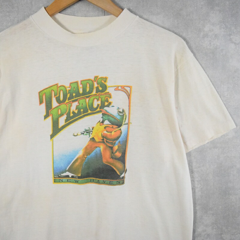【楽天市場】70～80's TOAD'S PLACE USA製 ナイトクラブプリントTシャツ L 70s 80s 70年代 80年代 白 ...