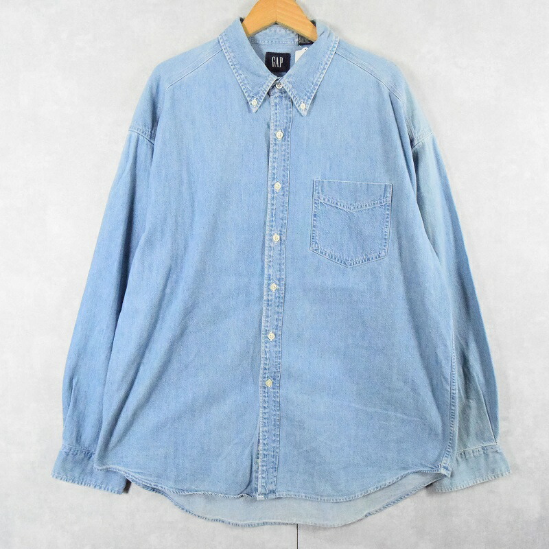 【楽天市場】90's GAP ボタンダウン デニムシャツ XL 90年代 90s オールドギャップ 長袖シャツ BDシャツ 【古着】 【ヴィンテージ】 【中古】 【メンズ店】：古着屋Feeet