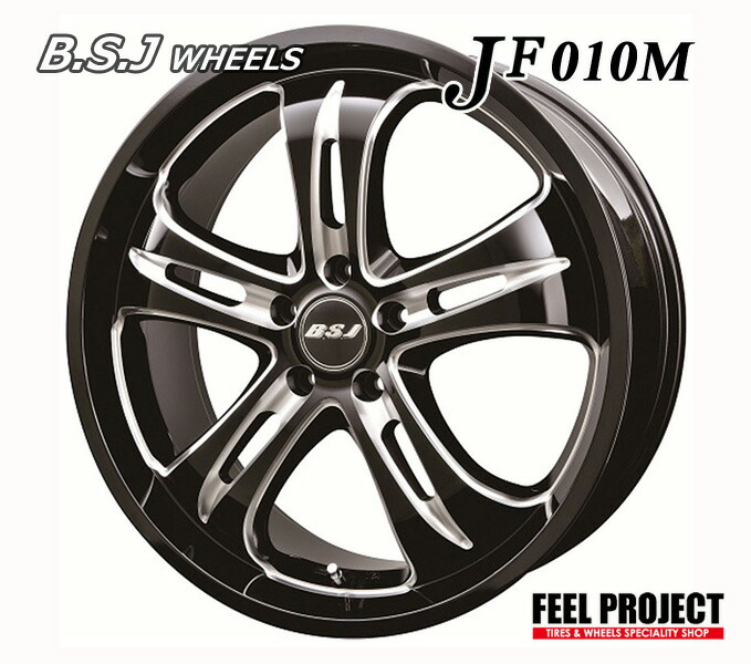 【楽天市場】★送料無料★【18インチ】B.S.J WHEELS『JF010M』18×7.5J 114.3/5H INSET 57 ホイール単品 ...
