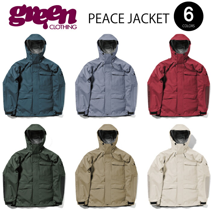 【楽天市場】25-26 GREEN CLOTHING PEACE JACKET グリーンクロージング ピースジャケット スノーボードウェア ...
