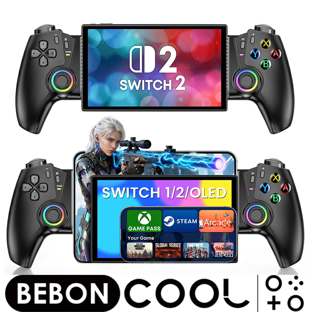 【楽天市場】【Switch2/Switch/iOS/Android対応】スマホ コントローラー switch2/iOS/Android両用ゲーム コントローラー モバイルゲーミング ...