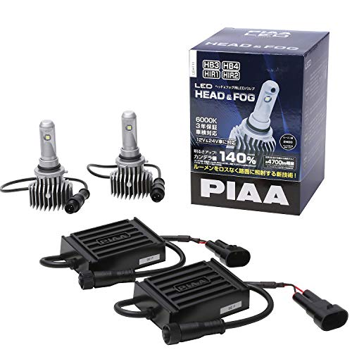 【楽天市場】PIAA ヘッドライト/フォグライト用 LEDバルブ HB3 / HB4 / HIR1 / HIR2 6000K 42000cd 4700lm相当※ 車検対応 12V/24V共用 ...
