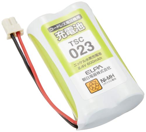【楽天市場】エルパ (ELPA) 電話機用充電池 パナソニック他同等品 電池パック 2.4V 600mAh ニッケル水素充電池 TSC-023：FIDELA