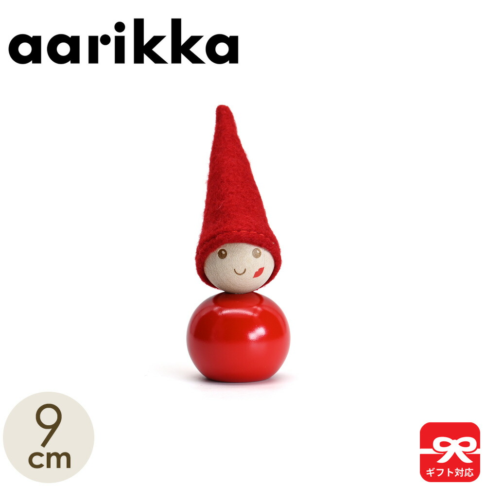 【楽天市場】Aarikka アーリッカ とんがり赤帽子の妖精 TONTTU キス SUUKKO 9cm 置き物 | トントゥ 木の置き物 ...