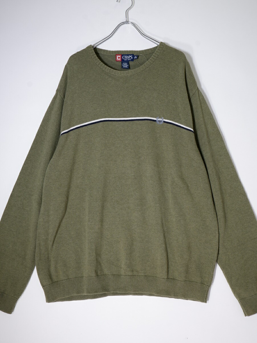 【楽天市場】CHAPS RALPH LAURENチャップス ラルフローレン 90's ‐ 00'sボーダーコットンニット【MKNA75714 ...