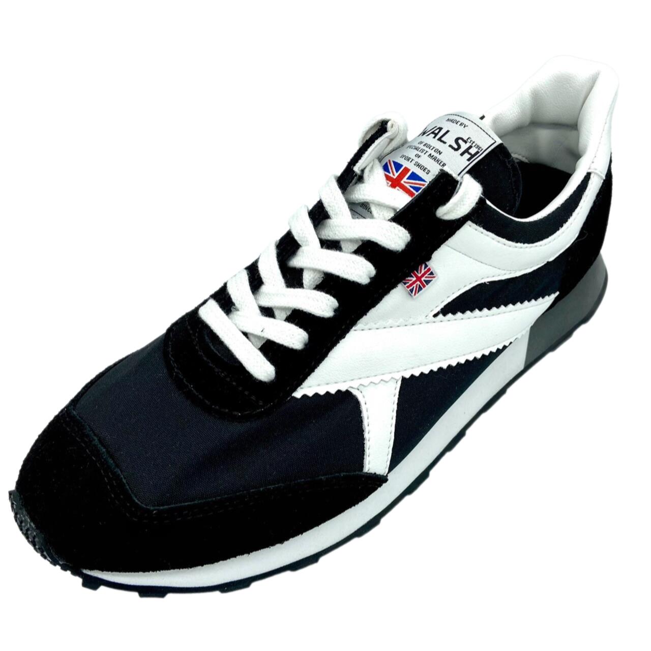 【楽天市場】【WALSH ウォルシュ】 TOR24469 BLACK/WHITE ブラック×ホワイト TORNADO-Tランニング スニーカー 歩きやすい 履きやすい 疲れにくい 紐靴 ...