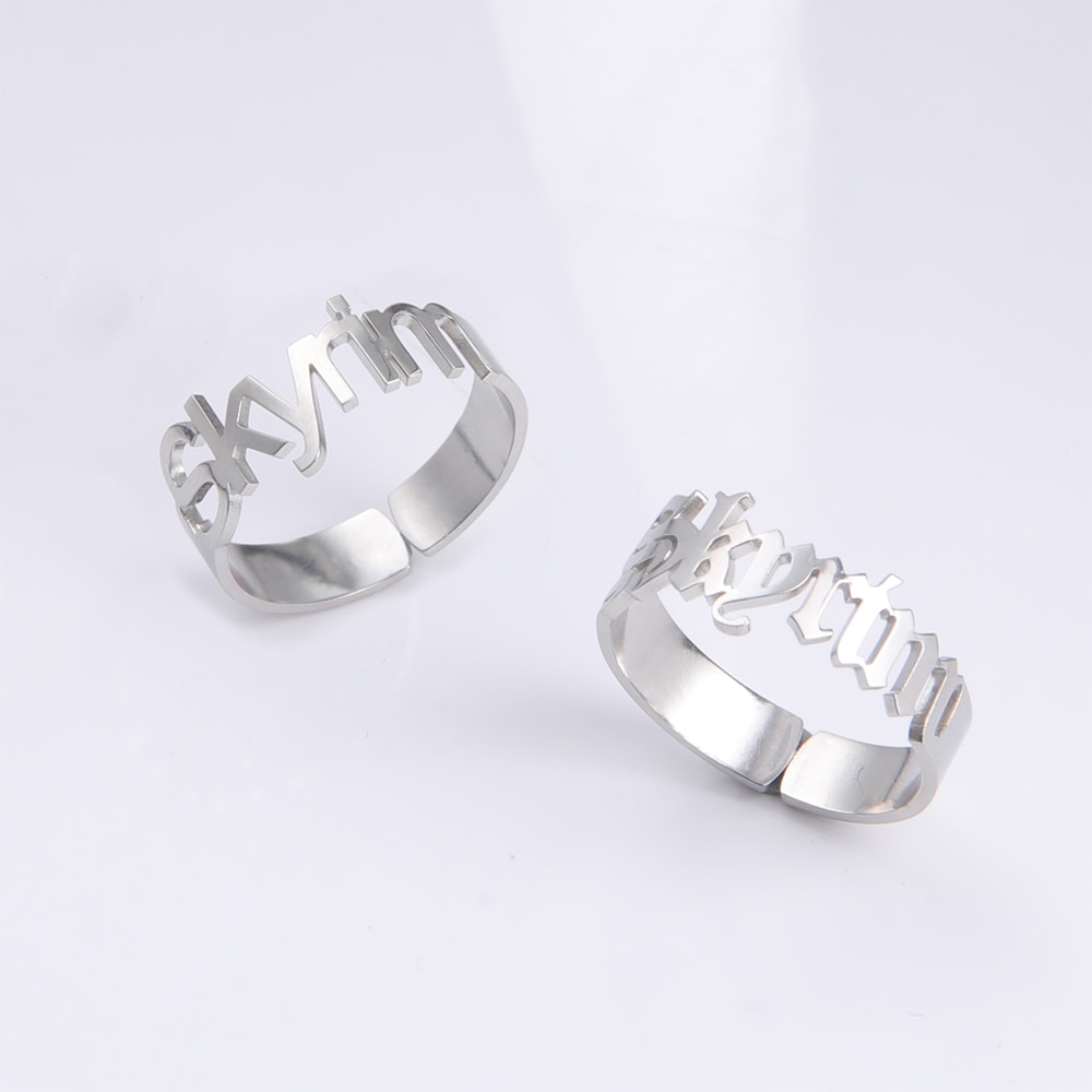 【楽天市場】【送料無料】 指輪 リング ステンレス レディース 女性 メンズ 男性 カスタム ネーム 名前 カスタマイズ スチール カップル ...