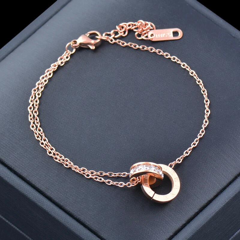 【楽天市場】【送料無料】 ブレスレット ステンレス ゴールド ハート レディース クラシック スチール ローズ カラー ジュエリー ...