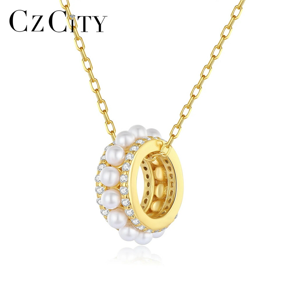 【楽天市場】【送料無料】 ペンダント ネックレス 白 ホワイト ゴールド シルバー サークル ラウンド タイヤ パール レディース エレガント ...