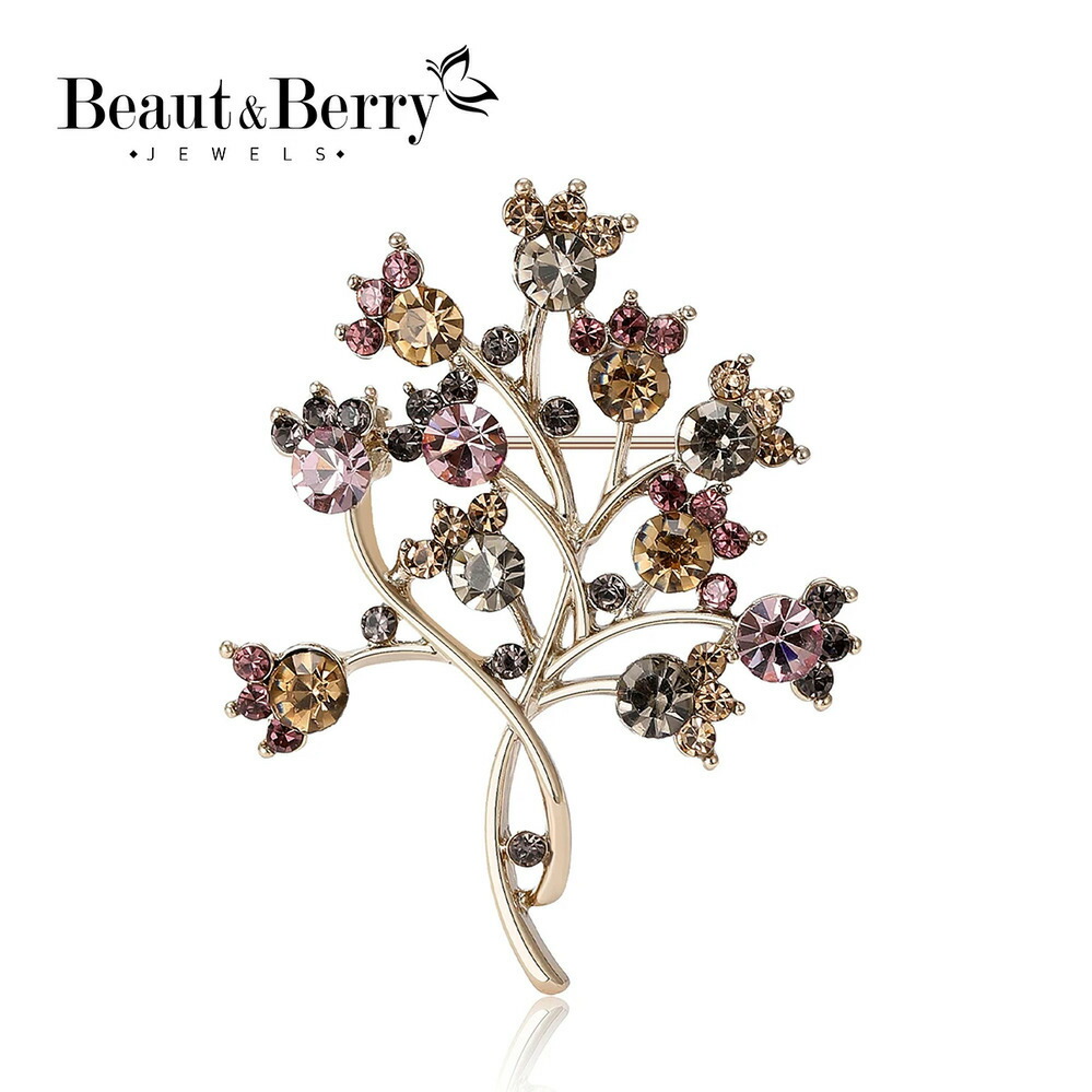 【楽天市場】【クーポン利用で3450円】 ブローチ ラインストーン ビンテージ プラント 木の葉 リーフ 植物 レディース メンズ 大 木 ...