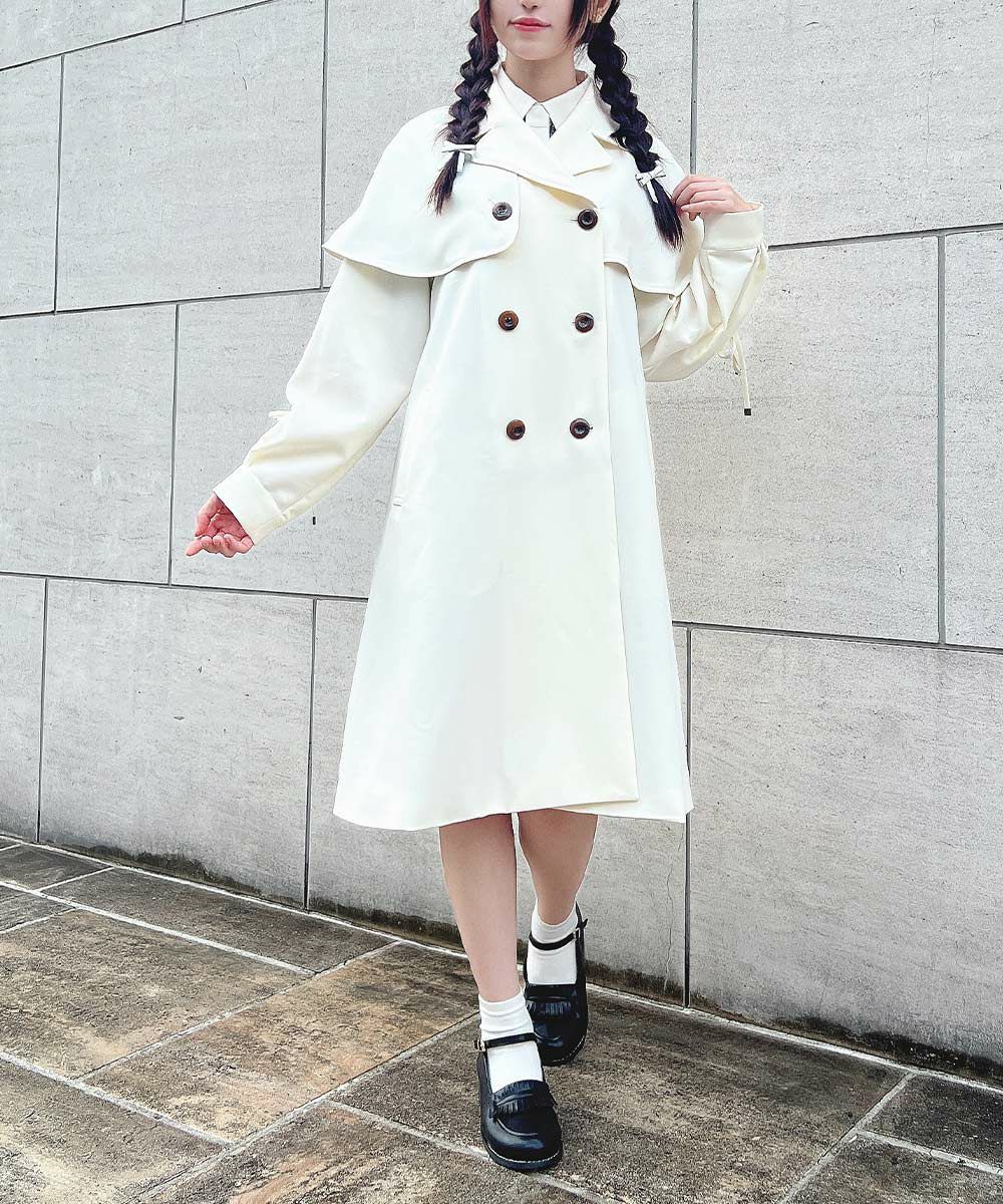 【楽天市場】【F i.n.t公式】袖 レースアップ ケープ トレンチ / F i.n.t フィント [53AD03j001]：F i.n.t