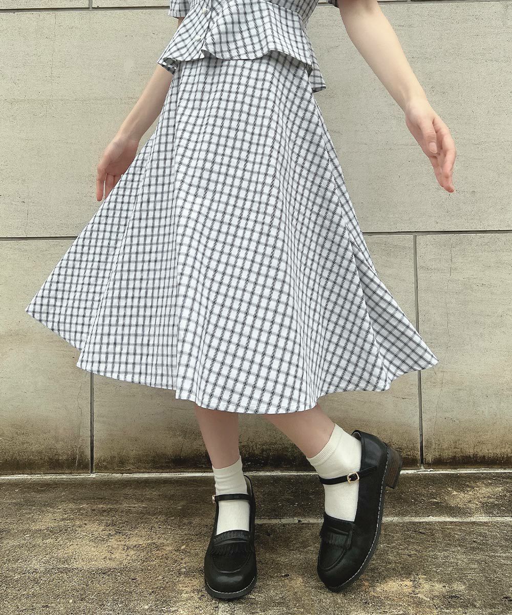 【楽天市場】F i.n.tドビー チェック フレアー スカート / F i.n.t フィント [53AG02p004]：F i.n.t