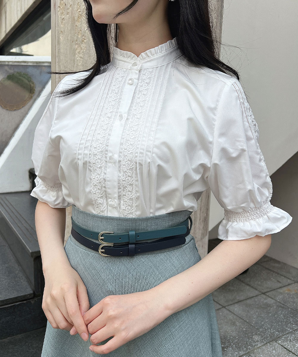 【楽天市場】【F i.n.t 公式】【洗える】レース ピンタック 使い 半袖 ブラウス / F i.n.t フィント [54AF02g017]：F i.n.t