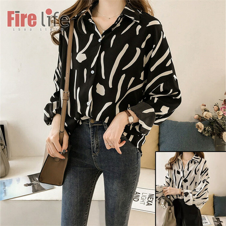 【楽天市場】レディース カジュアルシャツ ブラウストップス 通勤 オフィス ダンス衣装 レディースシャツ 長袖 ブラウス おしゃれ 韓国 個性 ...