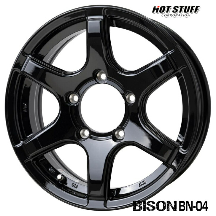 【楽天市場】16×5.5J インセット +22 5-139.7ホットスタッフ バイソン BN-04 黒スズキ ジムニー専用：ファーストセレクト