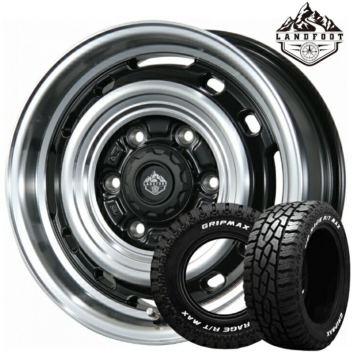 【楽天市場】15×6.0J インセット +33 6H 139.7 トピー ランドフット XFG グロスブラック ポリッシュマッドレイジ R/T ...