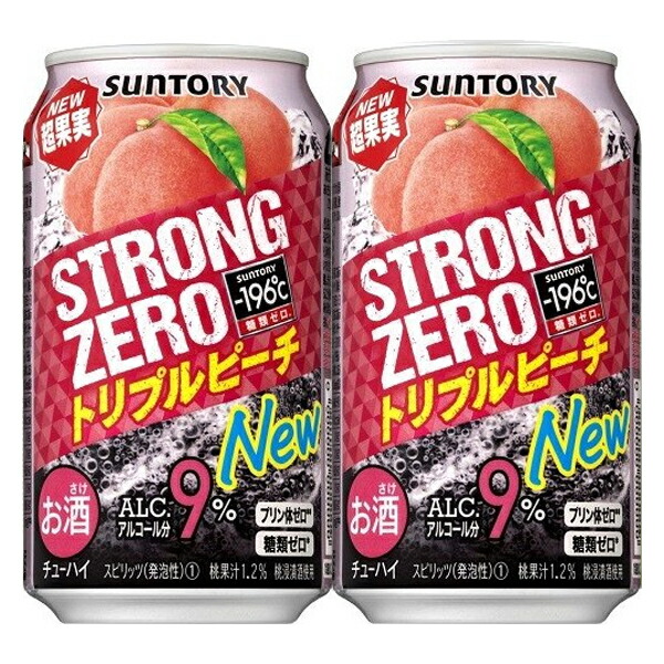 【楽天市場】サントリー -196℃ ストロングゼロ トリプルピーチ 9％ 350ml(1ケース/24本入り)(3)：お酒の専門店ファースト