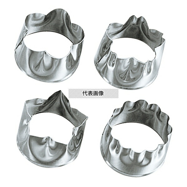 【楽天市場】霜鳥製作所 18-8(ステンレス) ビスケット抜型 4pcsセット 大 No.136 製菓/ベーカリー用品 No.2602000 ...