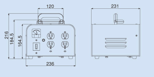 【楽天市場】ハタヤ 降圧型変圧器 ミニトランスル LV-03CS 3kVA ダウントランス 200V⇒100V/115V：セミプロDIY店ファースト