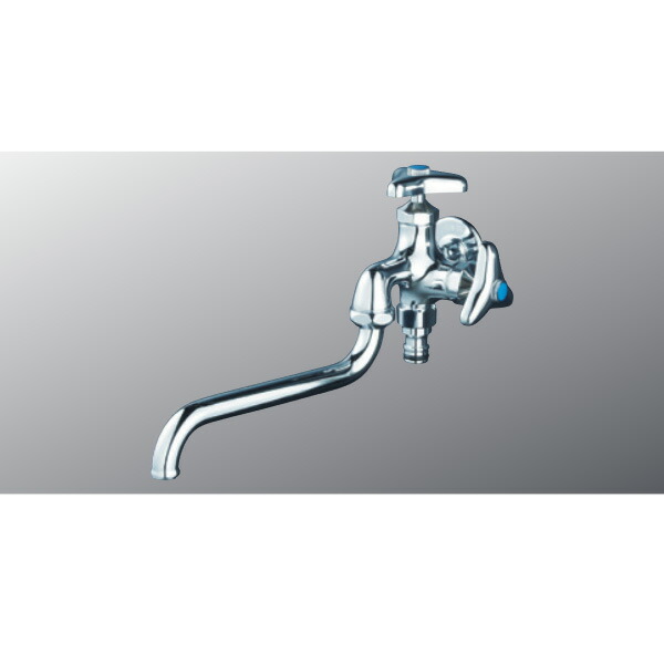 【楽天市場】KVK（ケーブイケー） K21SPJ 屋外ホース接続ニップル付二口自在水栓：セミプロDIY店ファースト