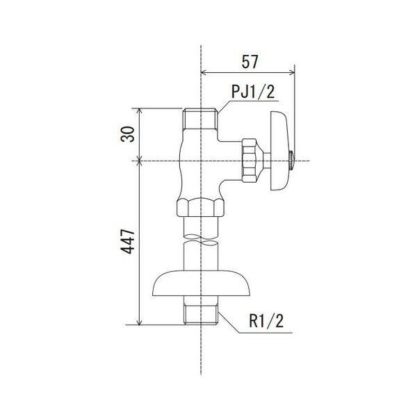 【楽天市場】KVK(ケーブイケー) K31-P2 ストレート形止水栓（給水管420mm）：セミプロDIY店ファースト