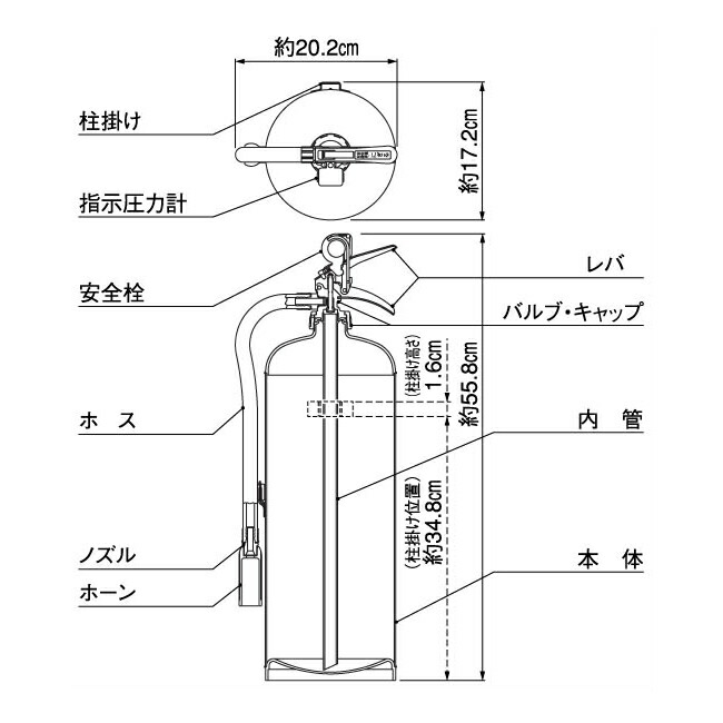 【楽天市場】ヤマトプロテック 蓄圧式消火器 20型 Ya 20x 業務用 粉末abc消火器[受注生産品]：セミプロdiy店ファースト