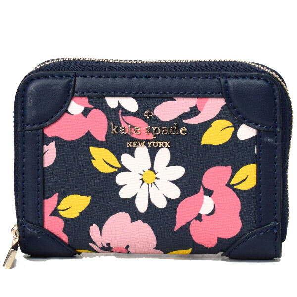 【楽天市場】ケイトスペード 財布 katespade レザー トラベラー トリップ 花柄 プリント ロゴ スモール ジップ カードケース ...
