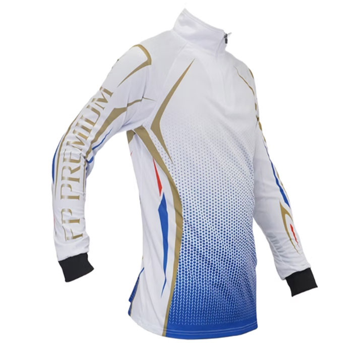 【楽天市場】【エクセル】PFP-2 プレミアムドライジップアップシャツ ホワイト L：フィッシングハヤシ楽天市場店