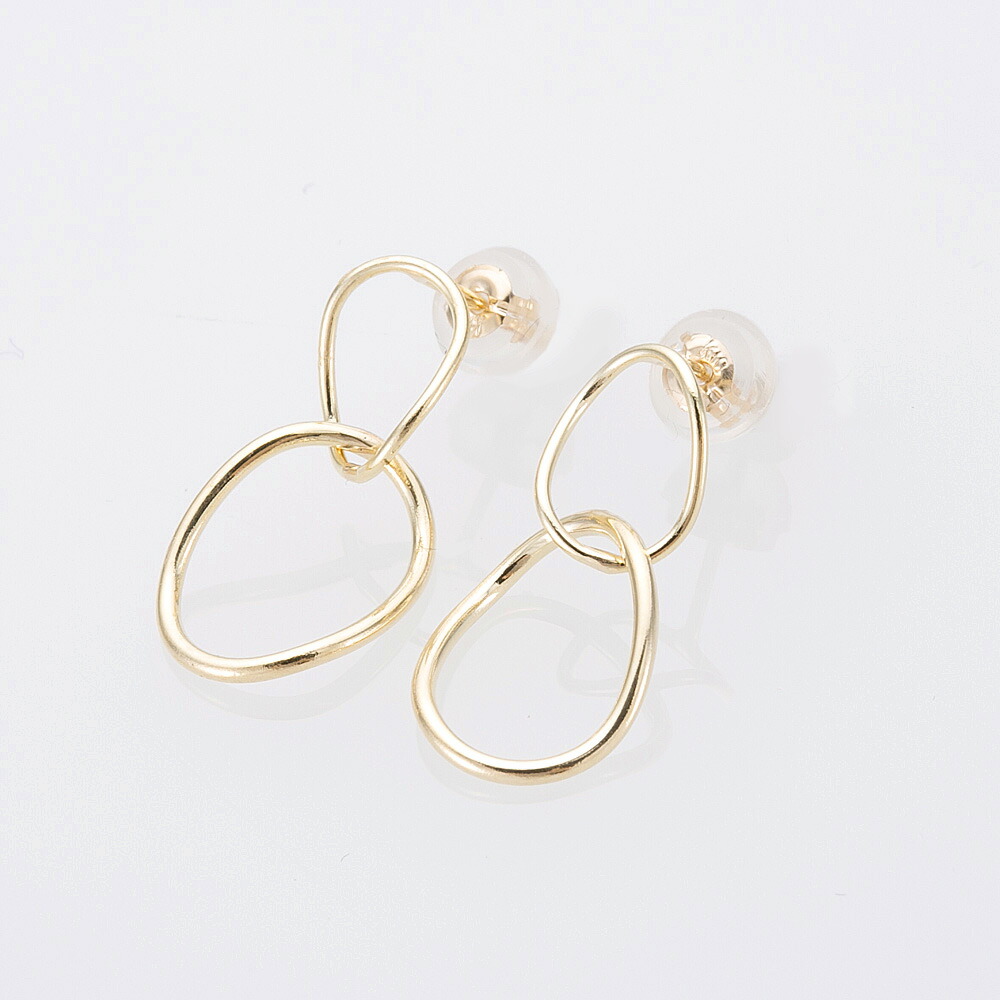 【楽天市場】【9月21日-9月25日限定★クーポン配布中】シェリークラン cheriecrin ピアス K10YG 2連オーバル SCP ...