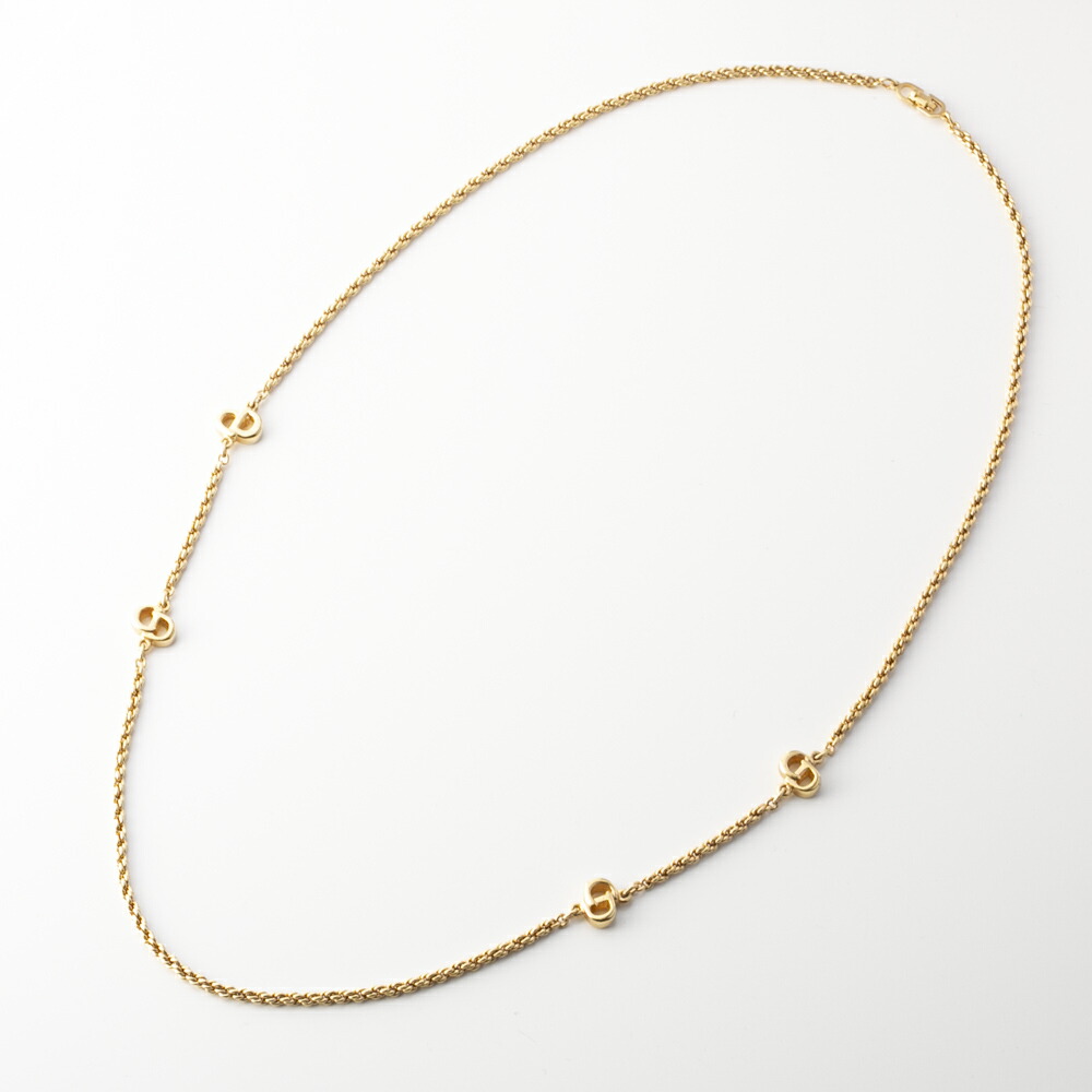 【楽天市場】【3月4日-11日限定★クーポン配布中＆ポイント5倍】【ヴィンテージ・中古】ディオール DIOR CDロゴロングネックレス ...