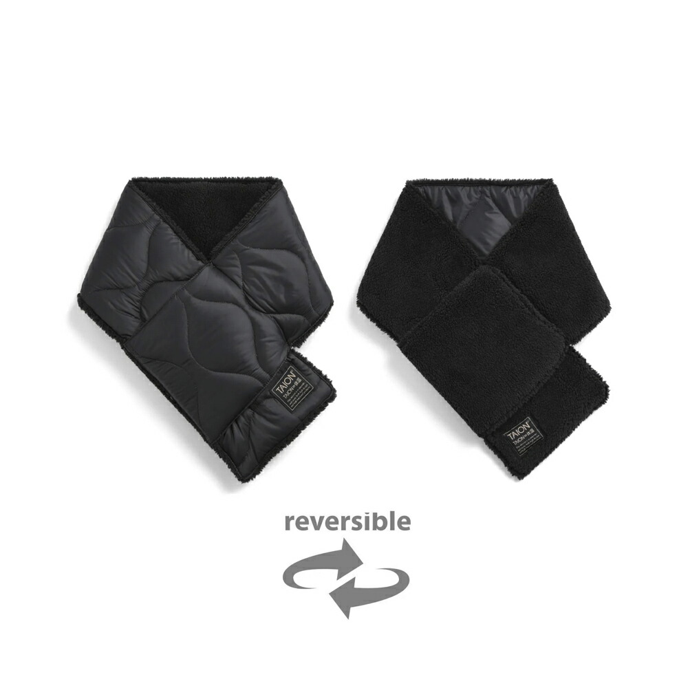 【楽天市場】タイオン TAION マフラー MILLITARY REVERSIBLE DOWNSCARF (SOFT SHELL) TAION ...