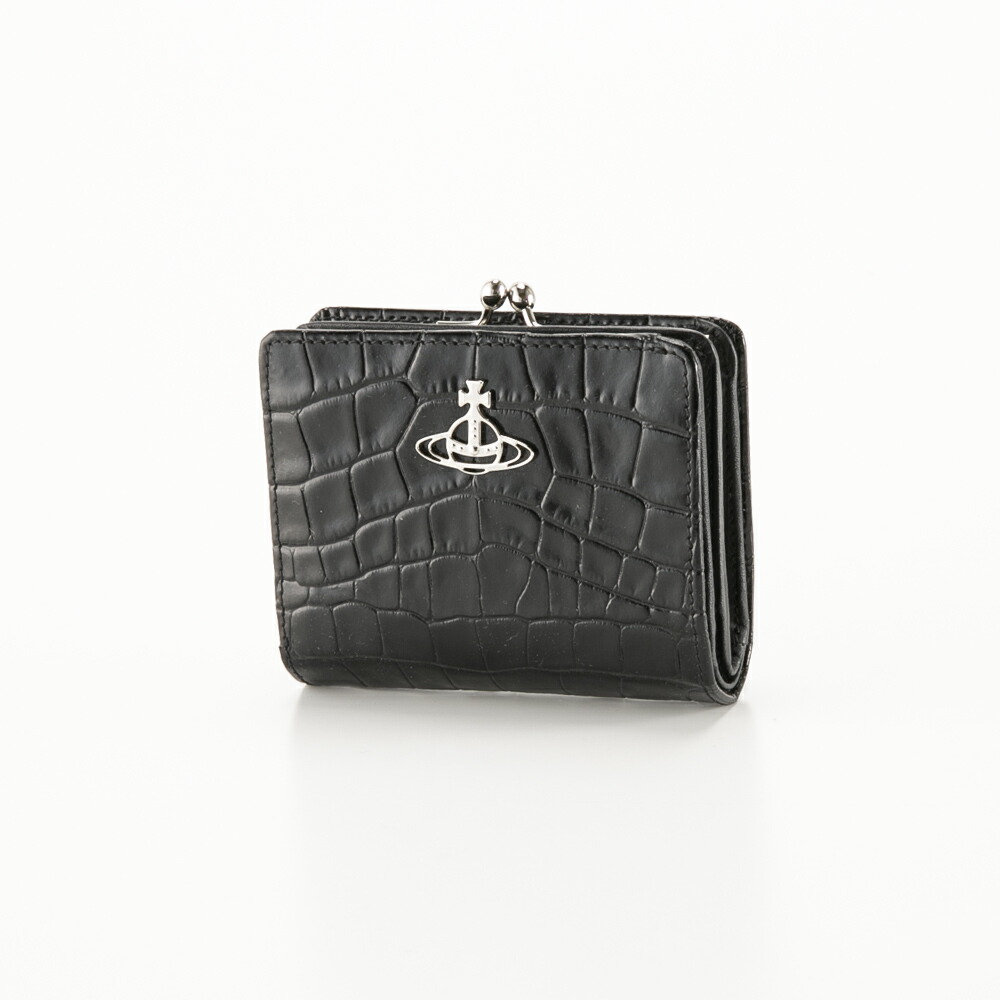 【楽天市場】ヴィヴィアンウエストウッド Vivienne Westwood 折財布 EMBOSSED CROC LEATHER 三折 ガマ口 ...