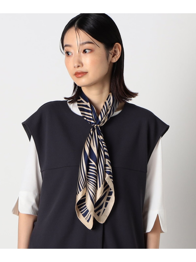 【楽天市場】【SALE／50%OFF】リング付 リーフプリント スクエアスカーフ COMME CA ISM コムサイズム ファッション雑貨 ...