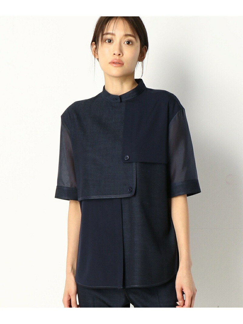 【楽天市場】【SALE／50%OFF】【セットアップ対応】デニム調スラブストレッチ デザインシャツ K.T KIYOKO TAKASE コムサ ...