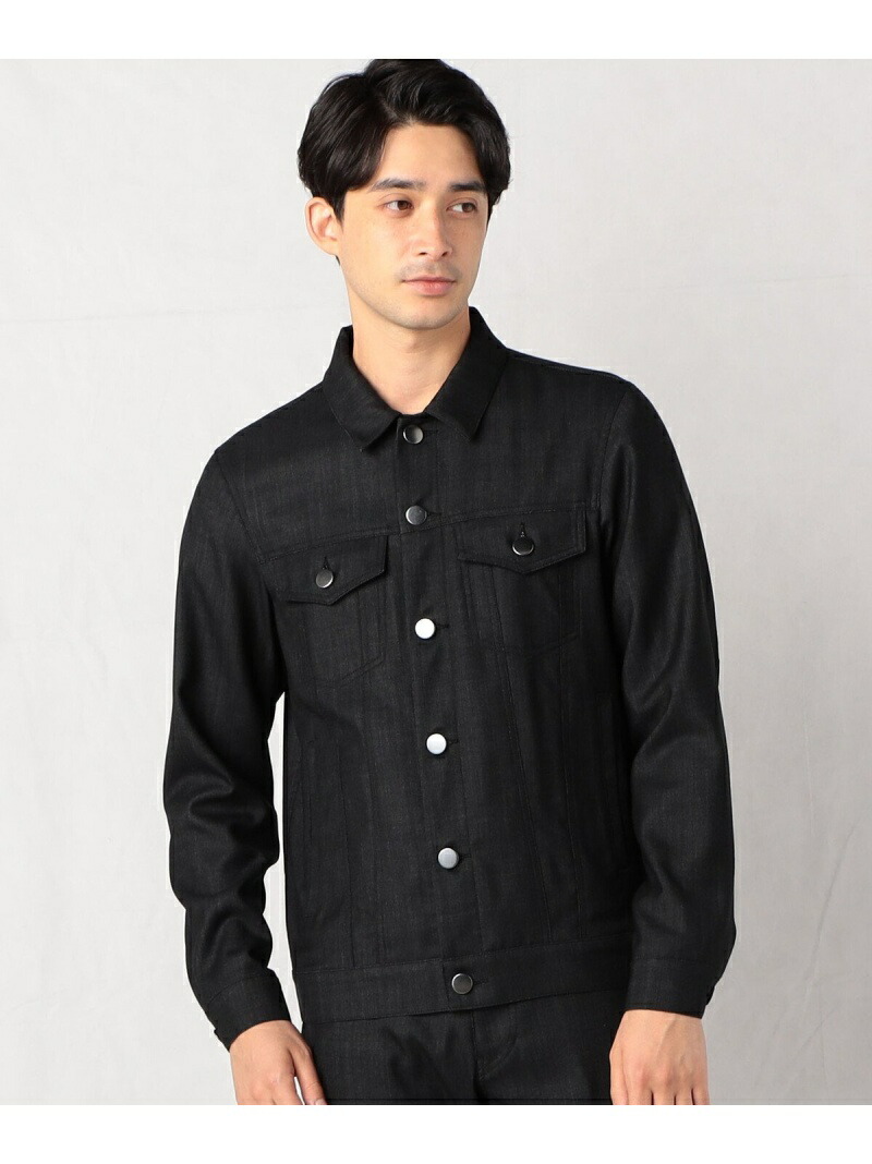 【楽天市場】【SALE／40%OFF】【COMME CA MEN】ウールデニム Gジャン COMME CA MEN コムサメン ジャケット・アウター デニムジャケット ブラック ネイビー ...