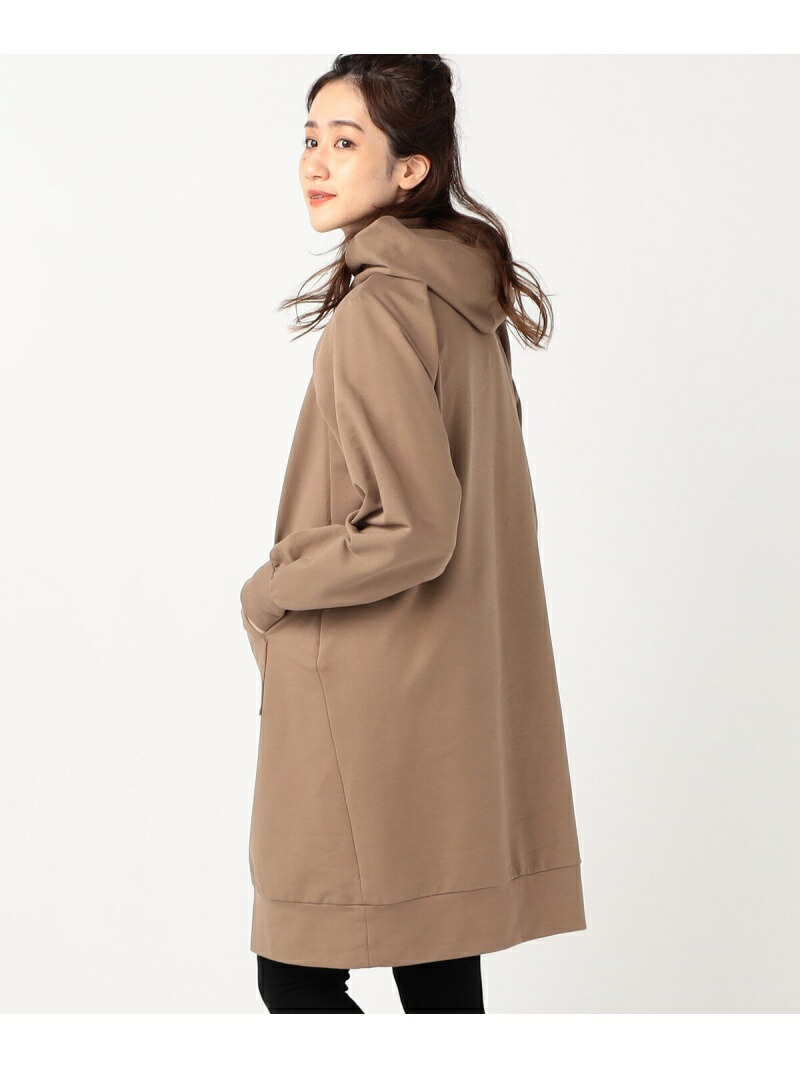 【楽天市場】【SALE／30%OFF】[ マタニティ ] コットンミニ裏毛 ミディ丈パーカドレス COMME CA BLANC D'OEUF ...