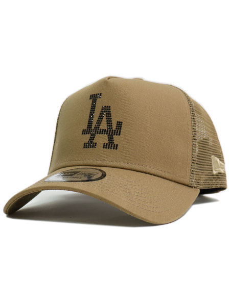 【楽天市場】NEW ERA 9FORTY A-FRAME TRUCKER RHINESTONE DODGER【13515919-KHAKI ...