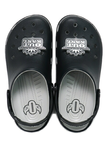 【楽天市場】【MEGA SALE】crocs OUTKAST CLASSIC CLOG BLACK/SILVER【208870-067 ...