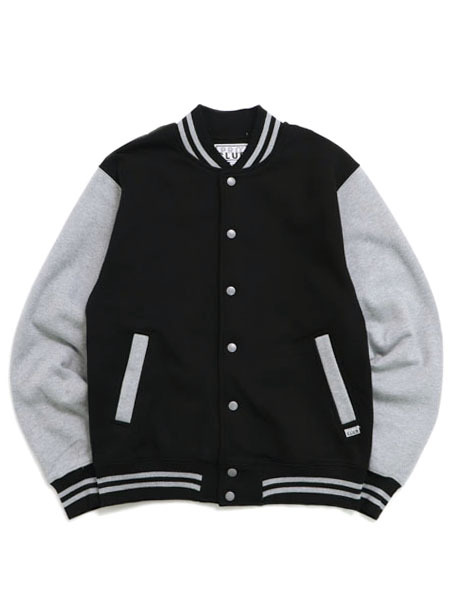 【楽天市場】【CLEARANCE】PRO CLUB FLEECE BASEBALL JACKET-BLACK/HEATHER GRY【PRC ...