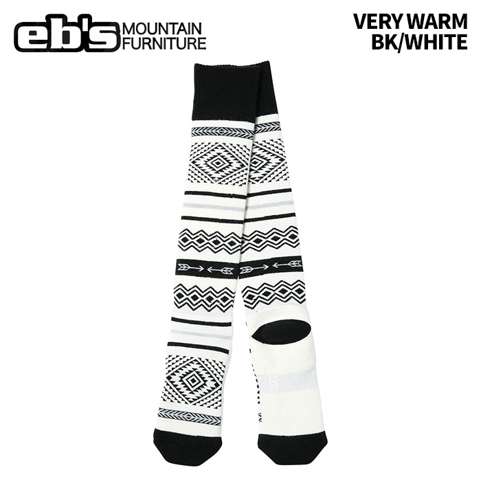 【楽天市場】eb's エビス VERY WARM NATIVE BK/WHITE ベリーウォームネイティブ ソックス 25-26モデル：F.JANCK 楽天市場店