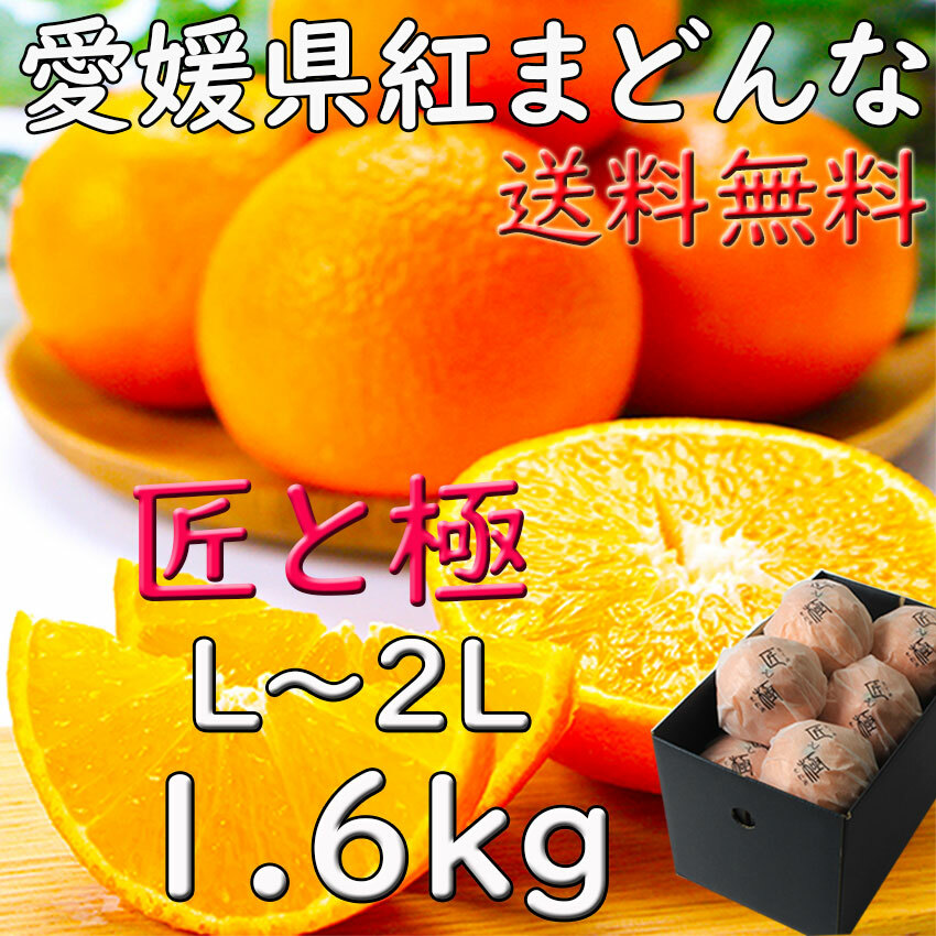 【楽天市場】紅まどんな みかん 匠と極 お歳暮 愛媛県 1，6kg L～2Lサイズ 送料無料 日付指定Ok JAえひめ 光センサー選科 御歳暮 贈答 ギフト 熨斗 プレゼント 指定日OK ...