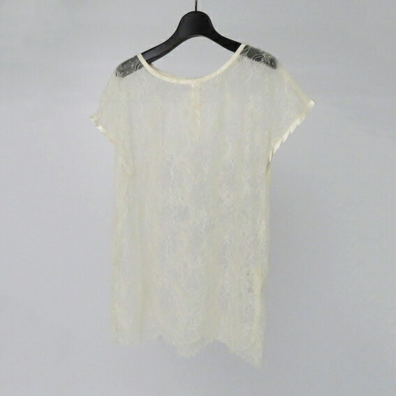 【楽天市場】【美品】Doux toucher ketty ドゥトゥシェケティ シアーカットソー 花柄 スカラ レース シースルー 半袖 ...