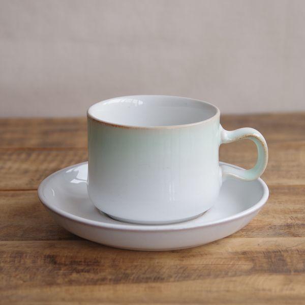 【楽天市場】デンビー コーヒーカップ ソーサー ドヴィル 白 グリーン グラデーション DENBY Deauville シンプルモダン ...