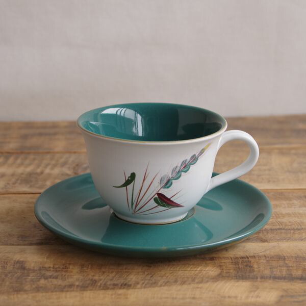 【楽天市場】デンビー グリーンウィート ティーカップ ソーサー DENBY Green Wheat 麦 手描き #240530-6 【海外直 ...