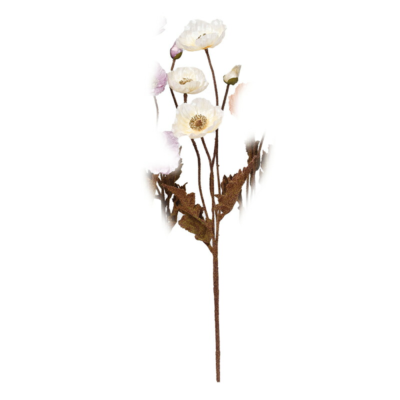 【楽天市場】ポピー×3 つぼみ×1 ソフトベージュ a-34455-008a 造花アーティフィシャル【ascaアスカ】：フラワーライフ ...