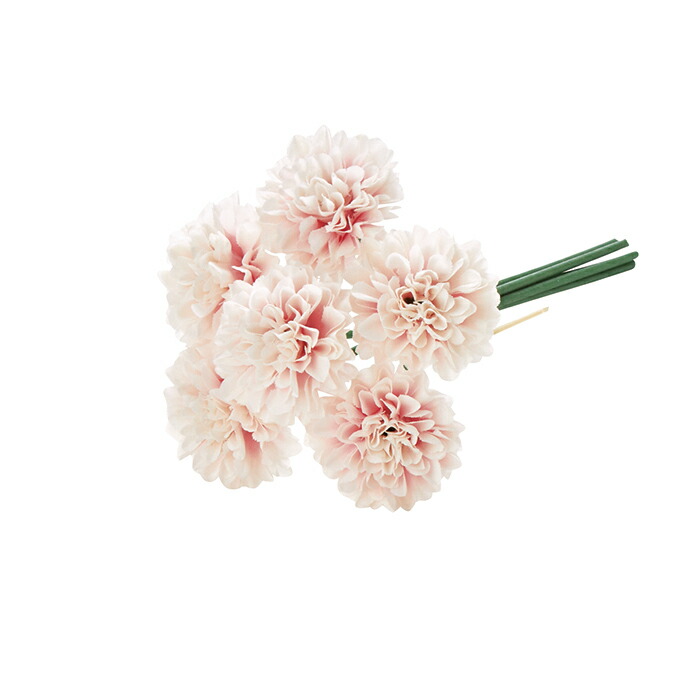 【楽天市場】【造花 アーティフィシャルフラワー】ポンポンマムバンチ（1束6本） ホワイトピンク a-34941-001p 【ascaアスカ ...
